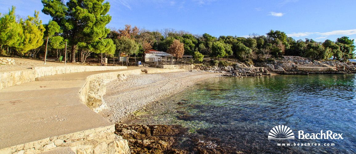 Plaža Jert - Pinezići - Otok Krk - Kvarner - Hrvaška | Beachrex.com